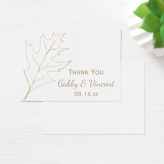 Autumn Oak Leaf Wedding Favor Tags | Zazzle