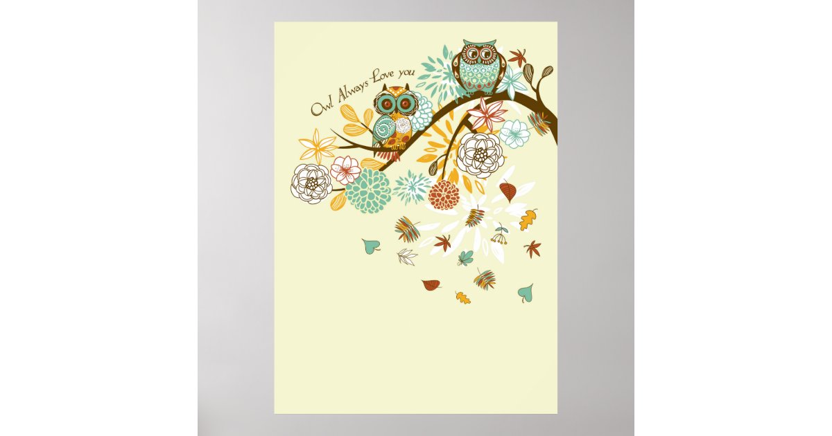 Autumn Owl Poster | Zazzle