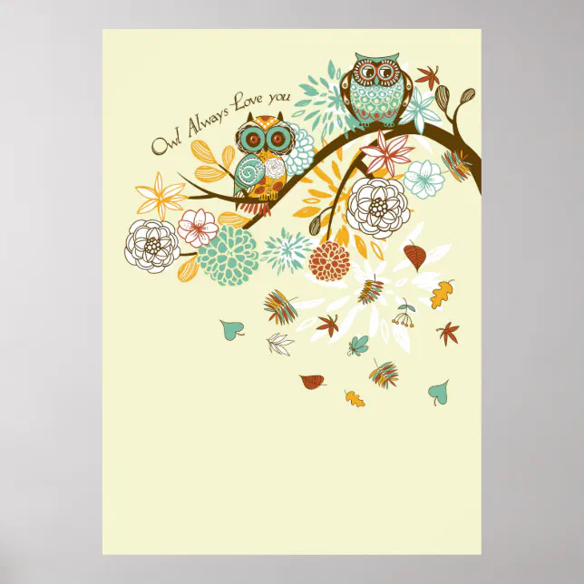 Autumn Owl Poster | Zazzle