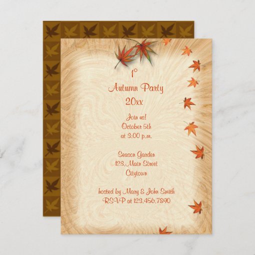 Autumn Party Invitation | Zazzle