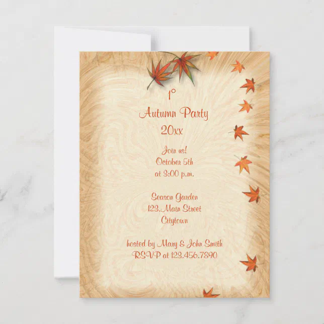 Autumn Party Invitation | Zazzle