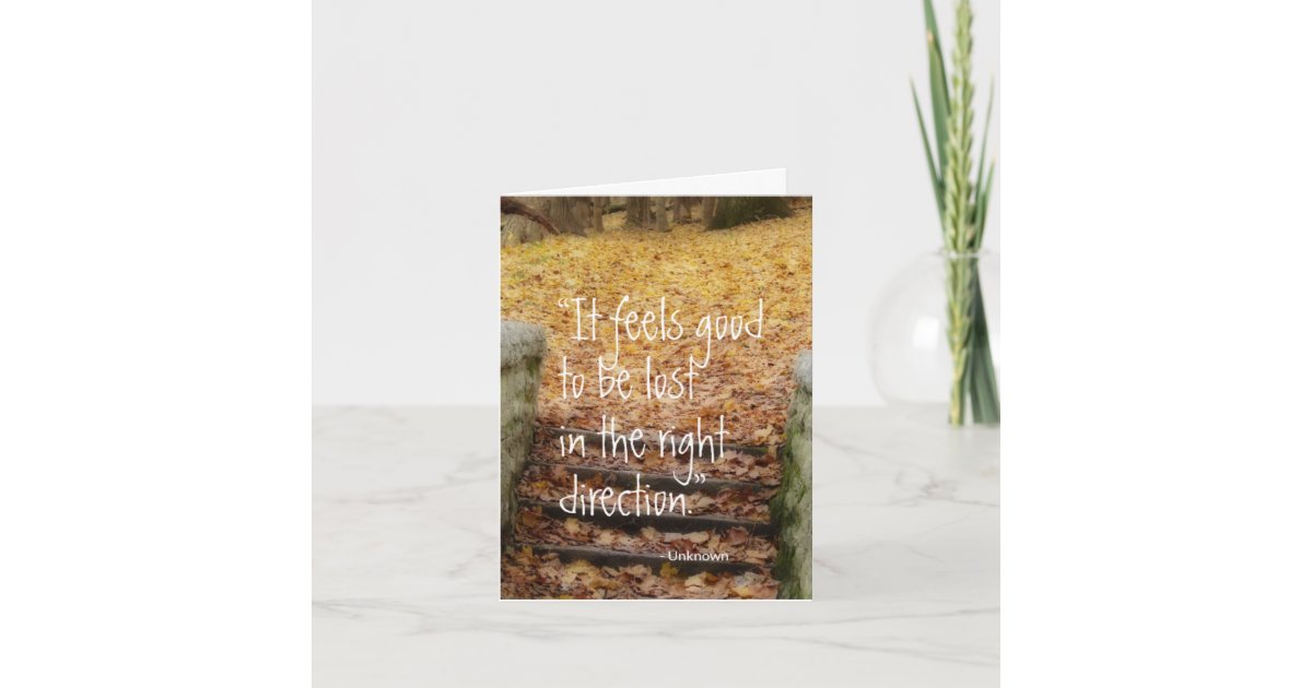 Autumn Path Stairs Poetry All Occassions Card | Zazzle