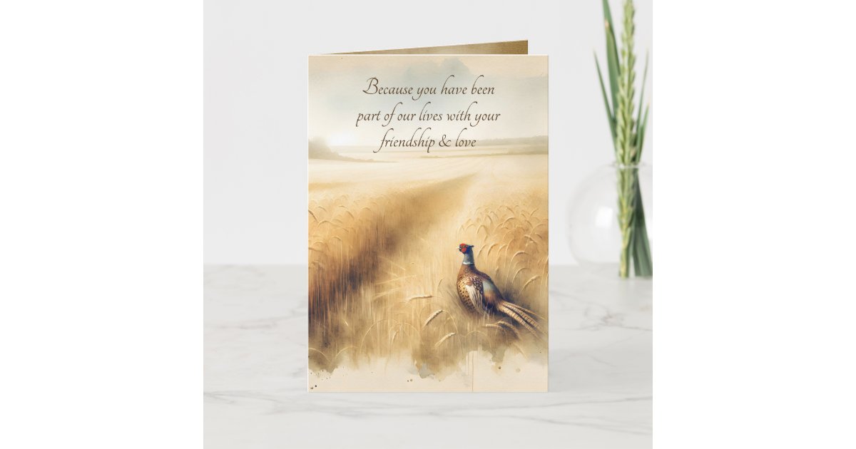 Autumn Pheasant Wedding Vow Renewal Invitation | Zazzle