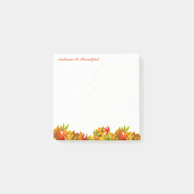 Autumn Post Notes-Autumn Is Beautiful Post-it Notes | Zazzle