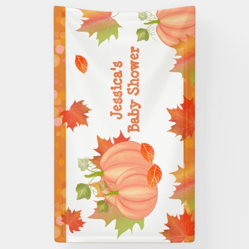 Autumn Pumpkin Baby Shower Banner | Zazzle