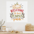 Autumn Pumpkin Patch Poster | Zazzle