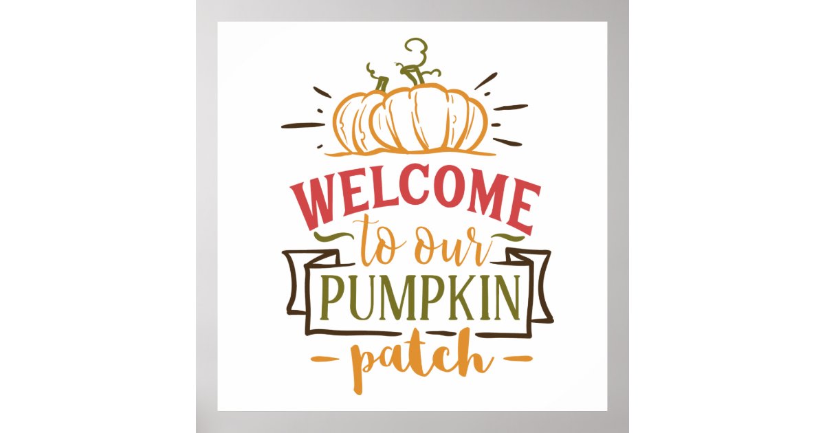 Autumn Pumpkin Patch Poster | Zazzle