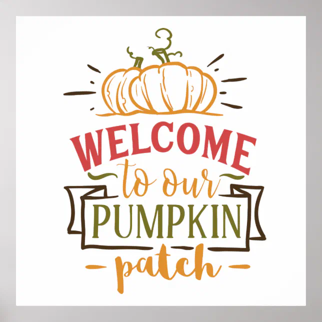 Autumn Pumpkin Patch Poster | Zazzle