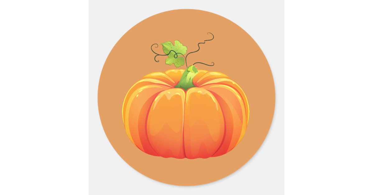 Autumn Pumpkin Stickers | Zazzle