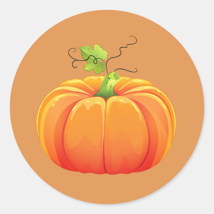 Autumn Pumpkin Stickers | Zazzle