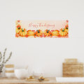 Autumn Pumpkin | Thanksgiving Banner Poster | Zazzle
