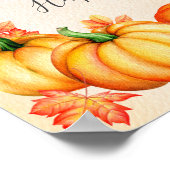 Autumn Pumpkin | Thanksgiving Poster | Zazzle