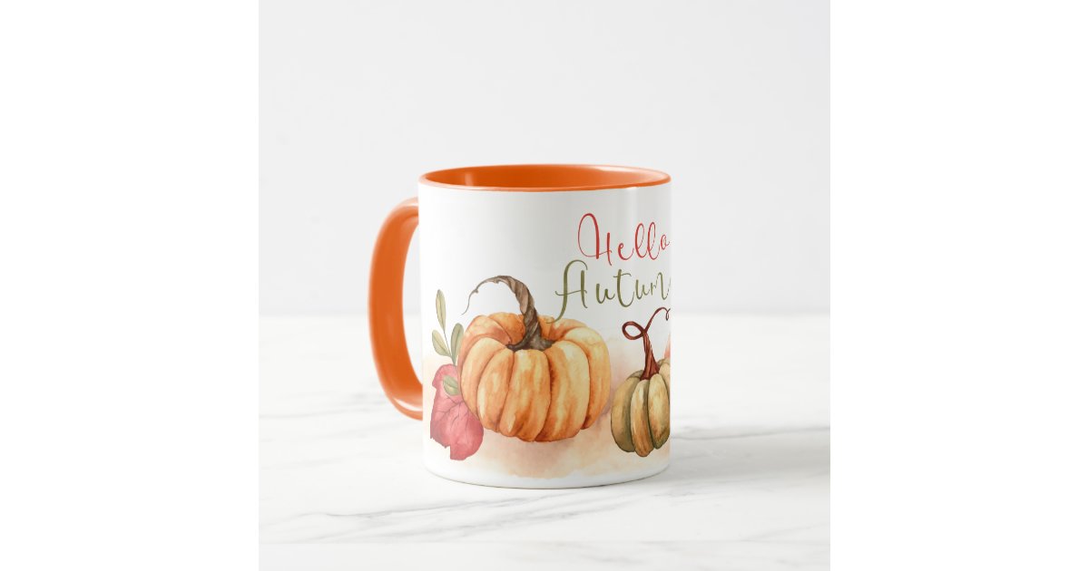 Autumn - Pumpkins Hello Autumn Mug | Zazzle