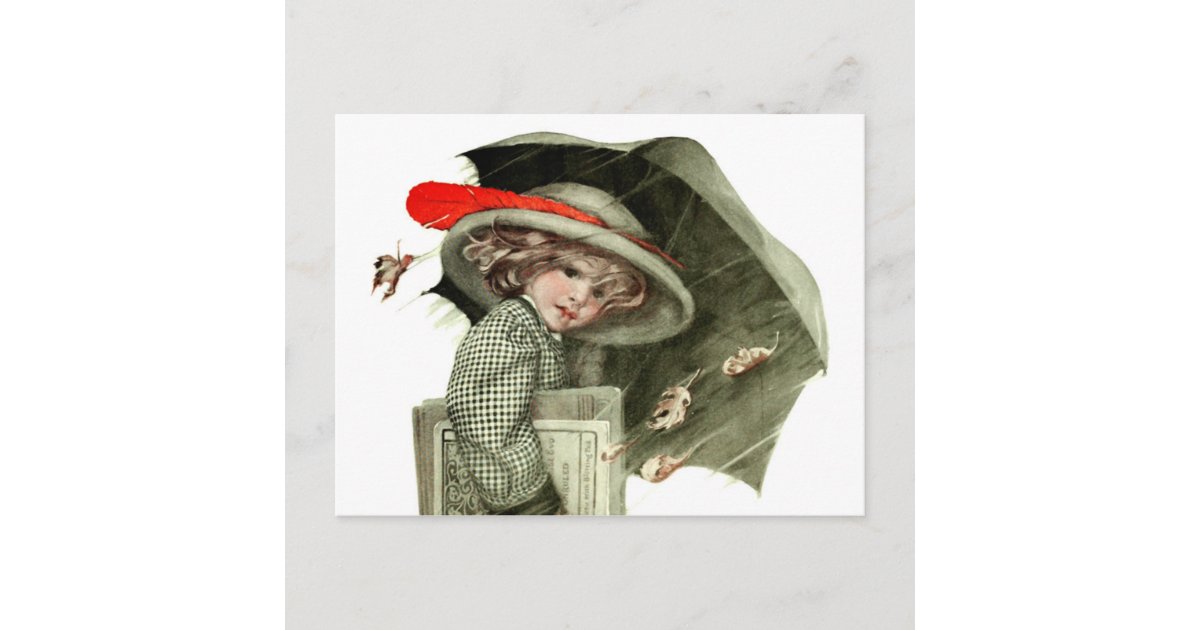 Autumn Rain Postcard | Zazzle