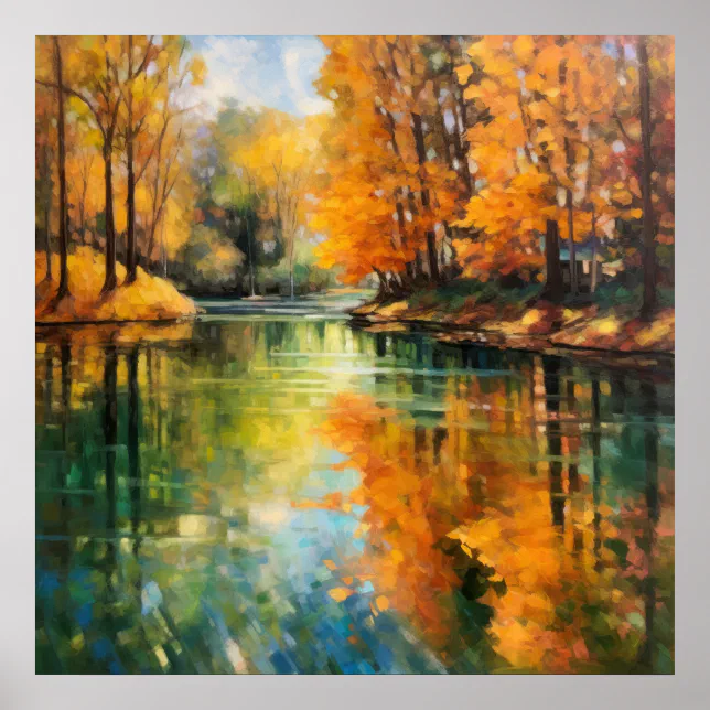 Autumn Reflections Fine Art Poster | Zazzle