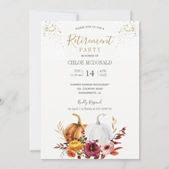 Autumn Retirement Party invitation | Zazzle