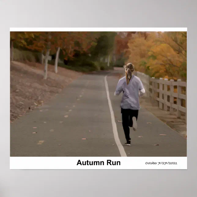 Autumn Run Poster | Zazzle