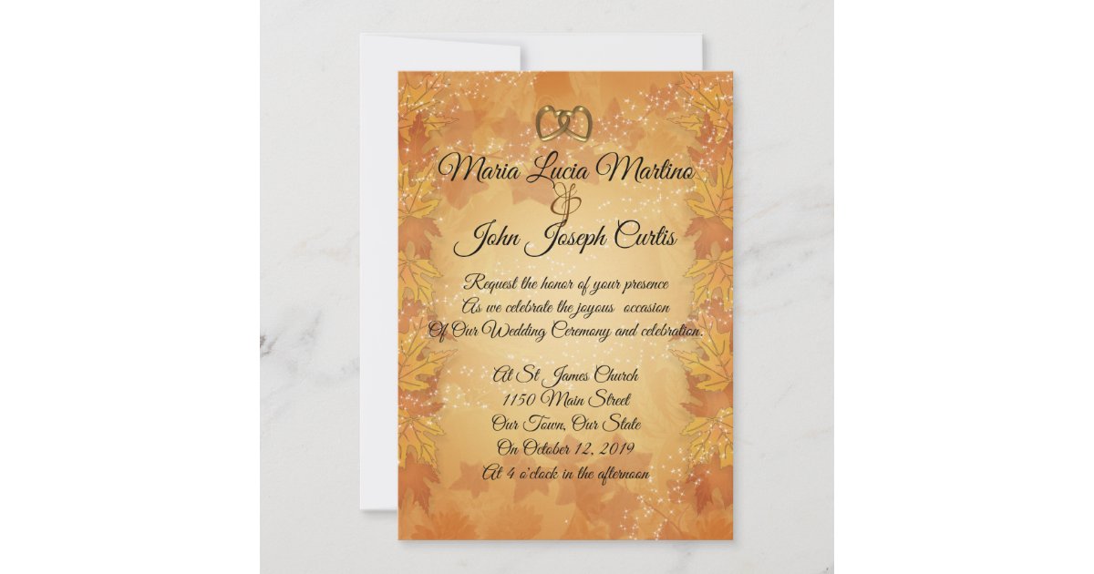 Autumn Starlight elegant invitation | Zazzle