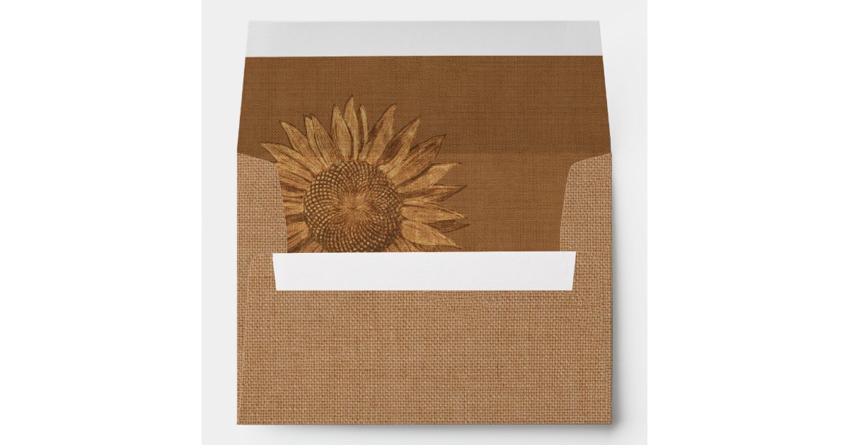 Autumn Sunflower Invitation Envelope | Zazzle