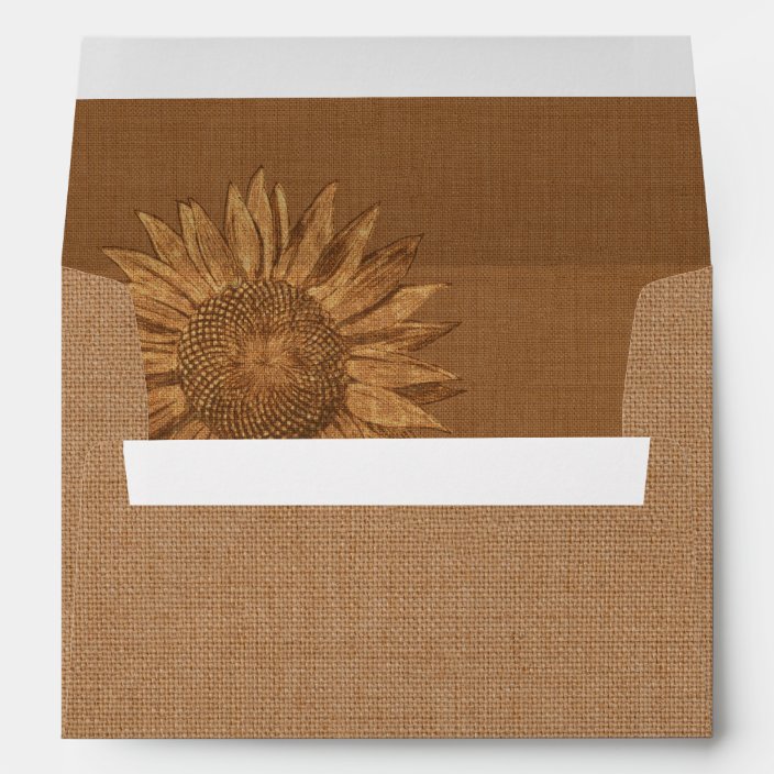 Autumn Sunflower Invitation Envelope | Zazzle.com