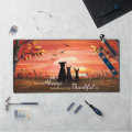 Autumn Sunset Always Thankful Desk Mat | Zazzle