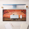 Autumn Sunset Always Thankful Desk Mat | Zazzle