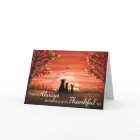 Autumn Sunset Always Thankful Thank You Card | Zazzle