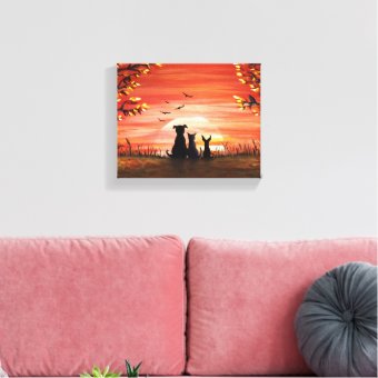 Autumn Sunset Canvas Print | Zazzle