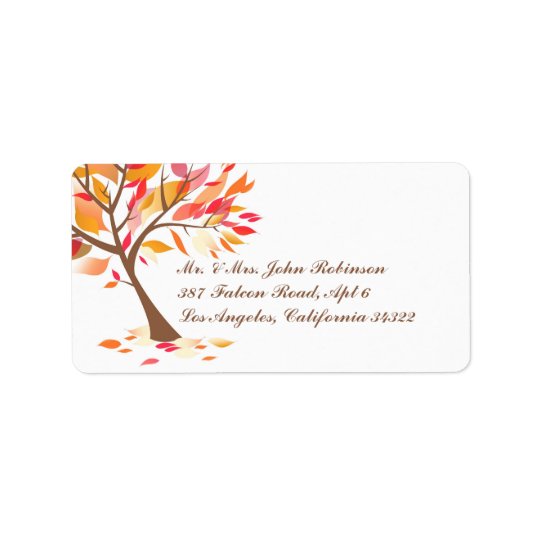 Autumn Theme Tree Shipping Labels | Zazzle.com