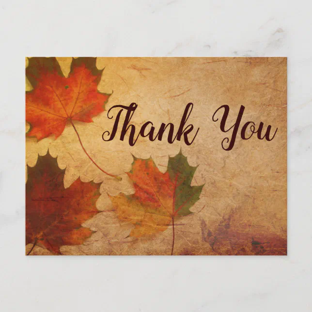 Autumn themed Fall Leaves Postcard | Zazzle