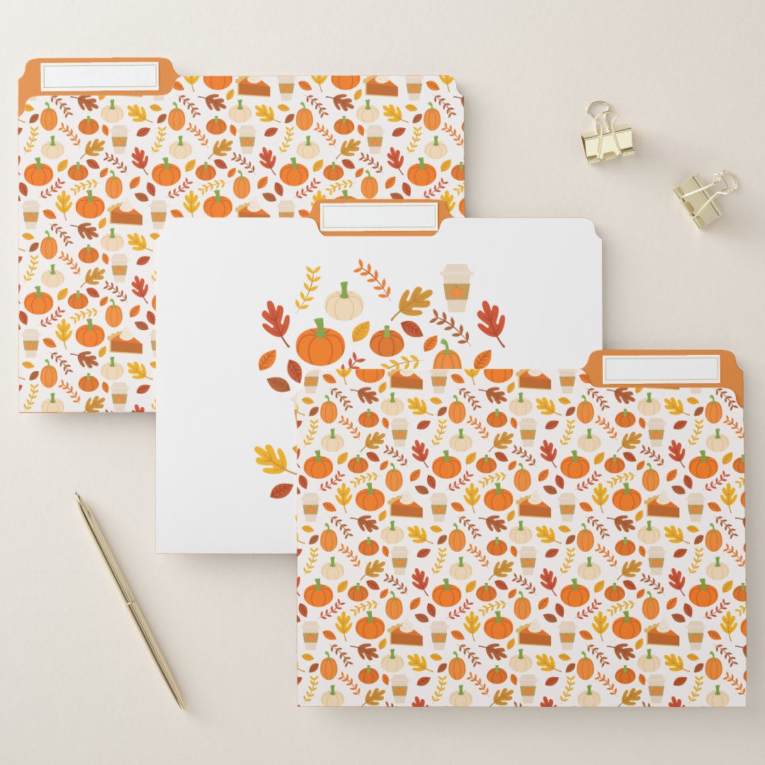 Autumn Themed File Folders | Zazzle