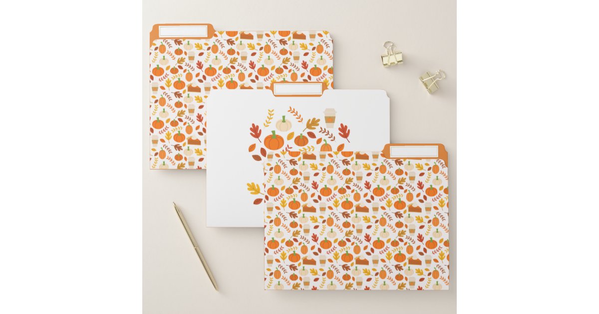 Autumn Themed File Folders | Zazzle