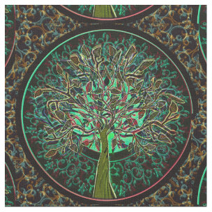 Tree of Life Fabric | Zazzle