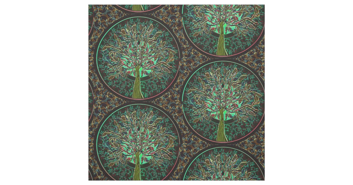 Autumn Tree Fabric | Zazzle