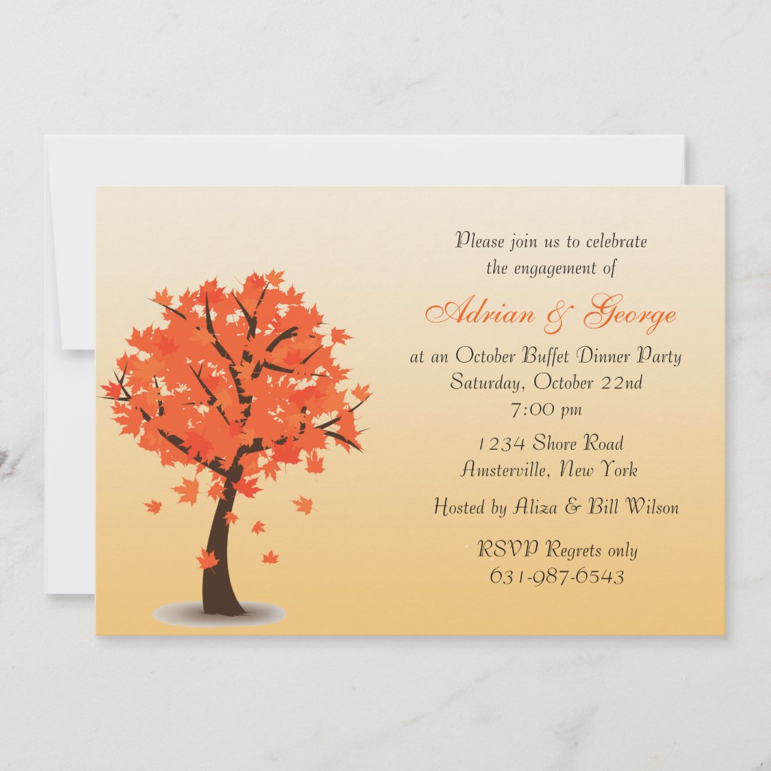 Autumn Tree Invitation | Zazzle