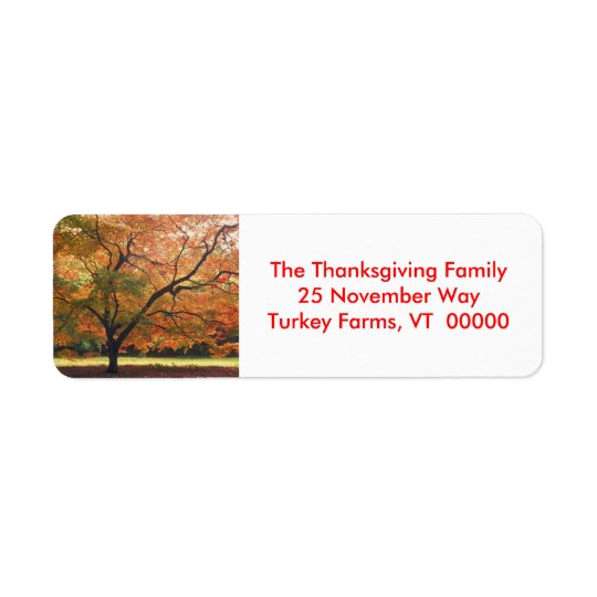 Autumn Tree Photo Return Address Labels Sticker | Zazzle.com