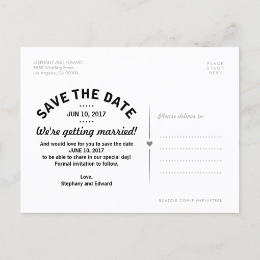 Autumn Trees Avenue Save the Date Postcard Wording | Zazzle