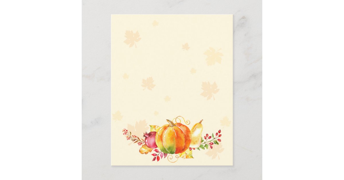 Autumn vegetables, fruits Thanksgiving Letterhead | Zazzle