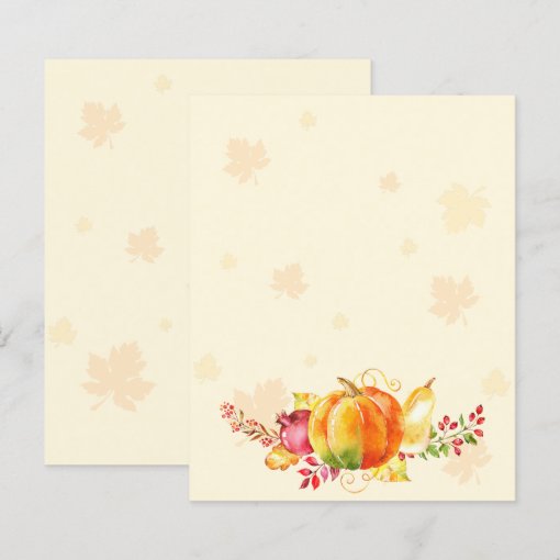 Autumn vegetables, fruits Thanksgiving Letterhead | Zazzle
