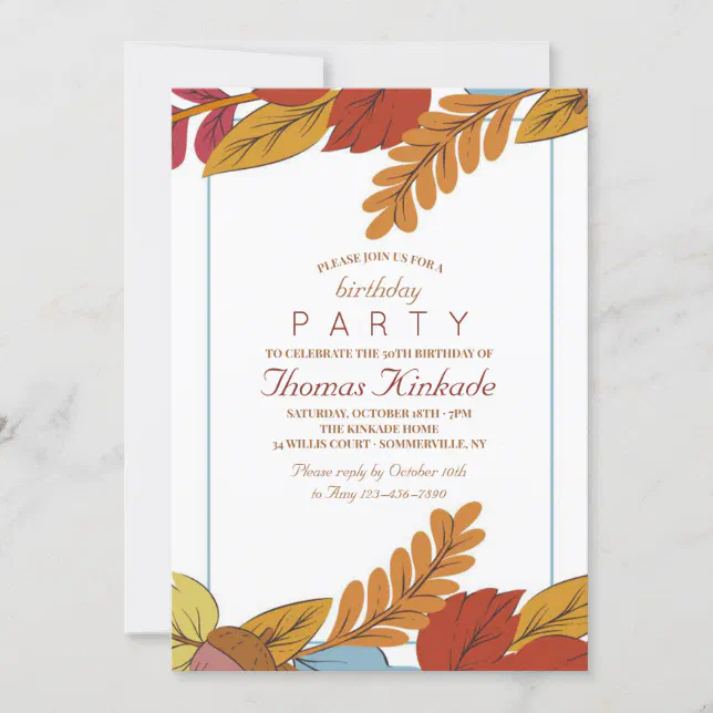 Autumn Vibes Invitation | Zazzle