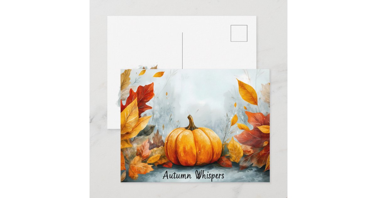 'Autumn Whispers' Postcard | Zazzle