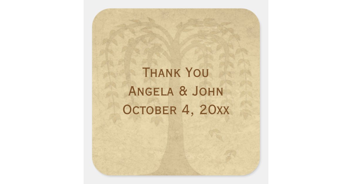 Autumn Willow Tree Sticker | Zazzle