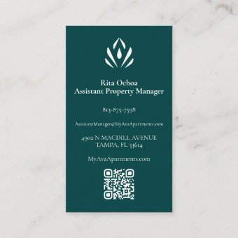 Ava Assistant Manager Business Card | Zazzle