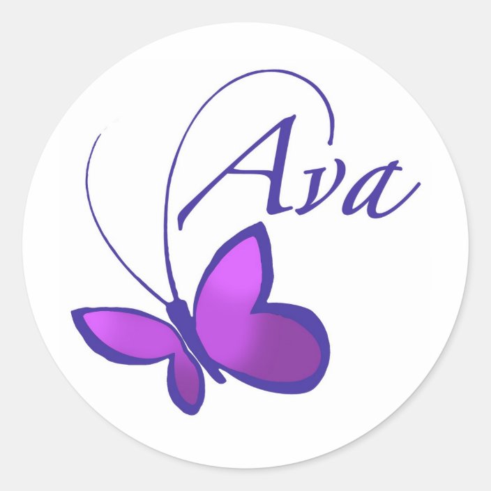 Ava Classic Round Sticker | Zazzle.com
