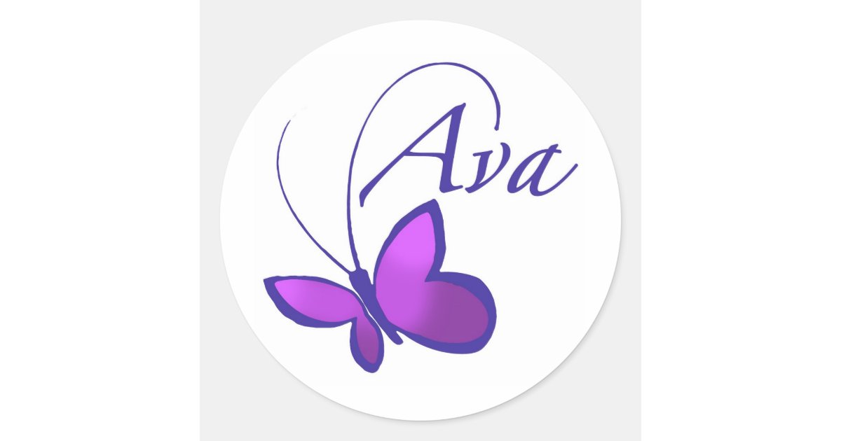 Ava Classic Round Sticker | Zazzle