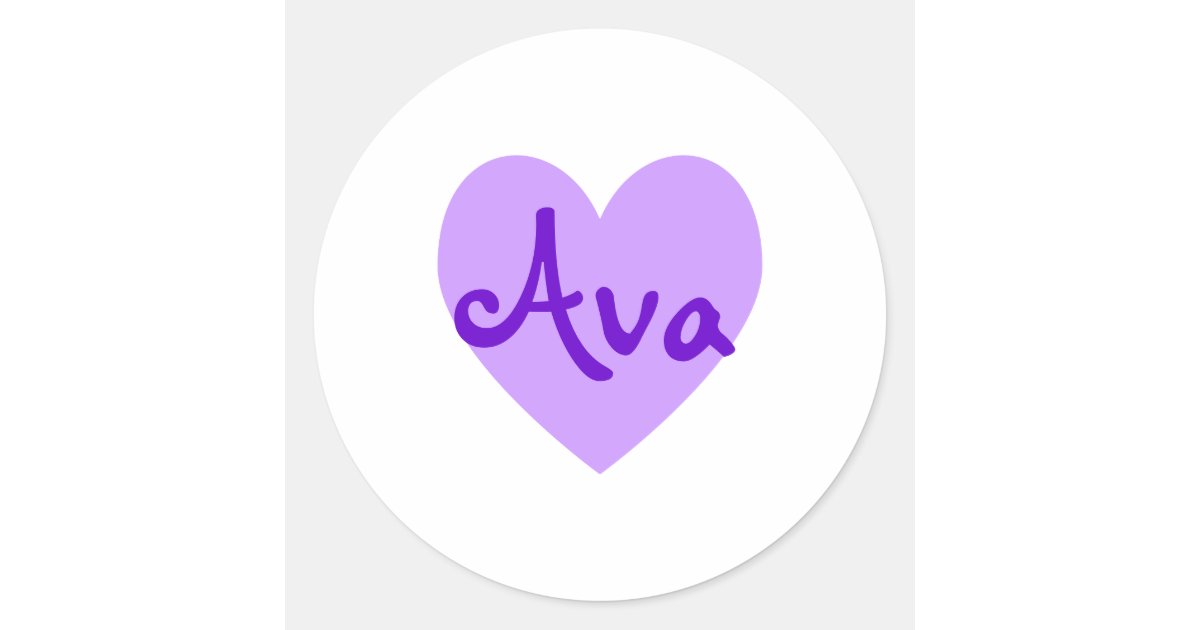 Ava in Purple Classic Round Sticker | Zazzle