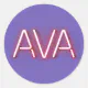 Ava name in glowing neon lights classic round sticker | Zazzle