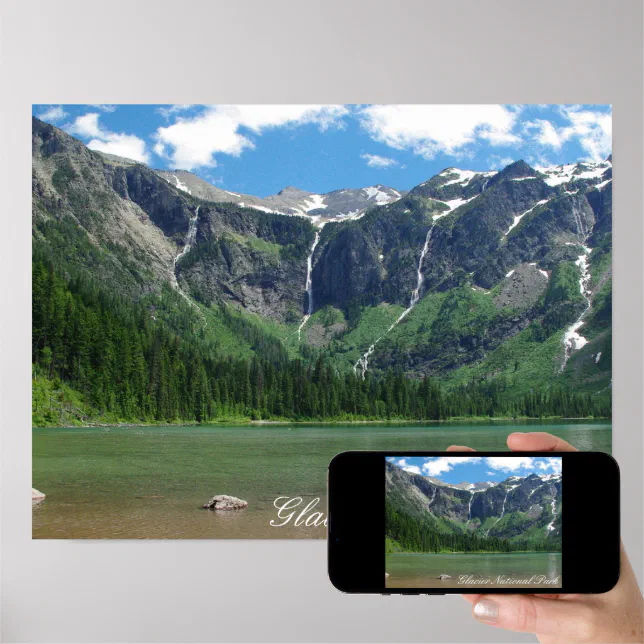 Avalanche Lake Glacier National Park Poster | Zazzle