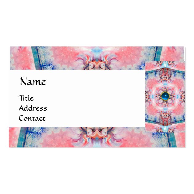 AVALON PSYCHEDELIC MONOGRAM blue Business Card Templates