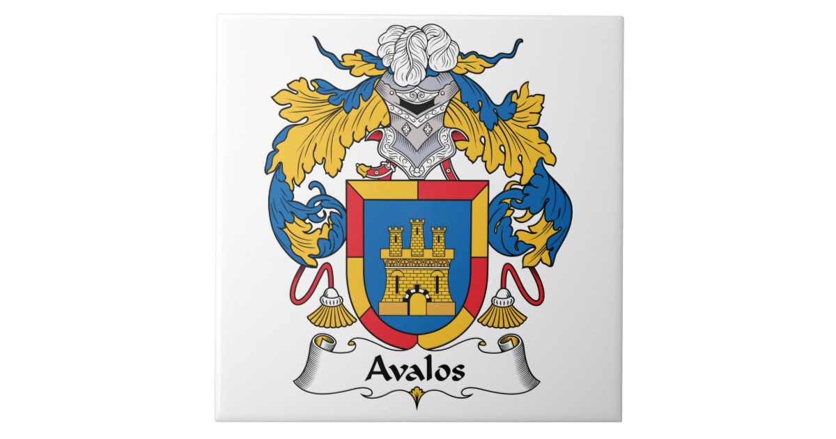 Avalos Family Crest Tile | Zazzle